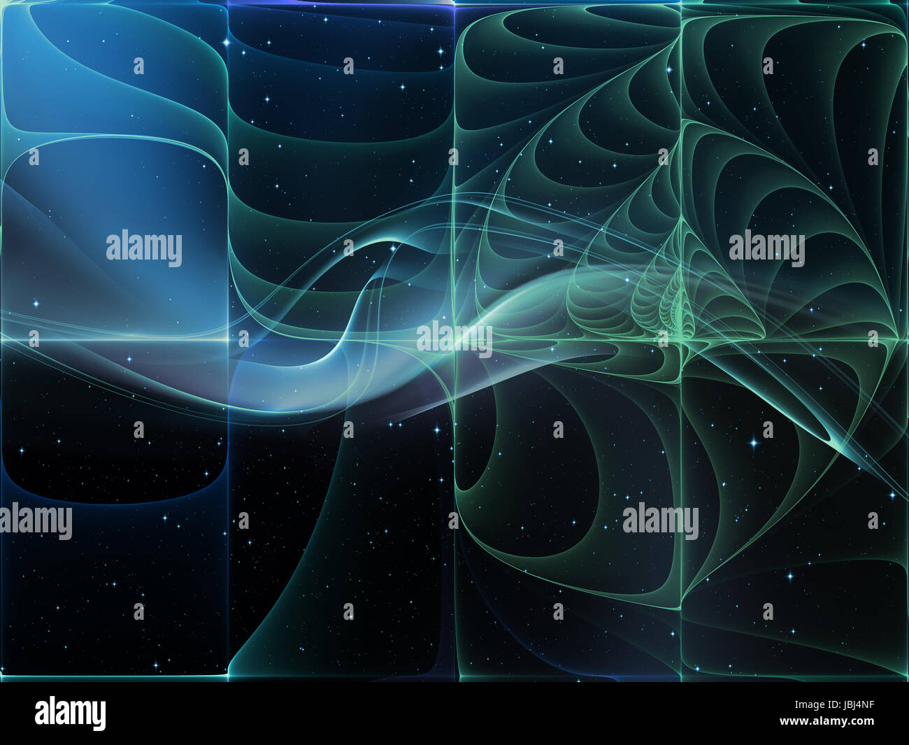 Geometry of Space series. Backdrop composed of conceptual grids, curves ...