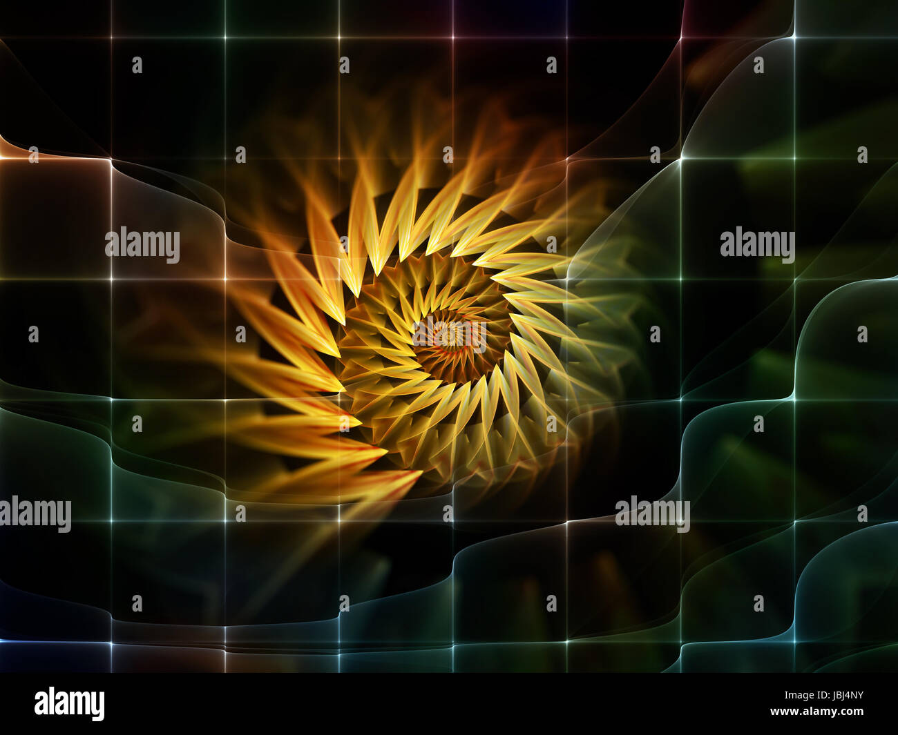 Geometry of Space series. Composition of conceptual grids, curves and ...