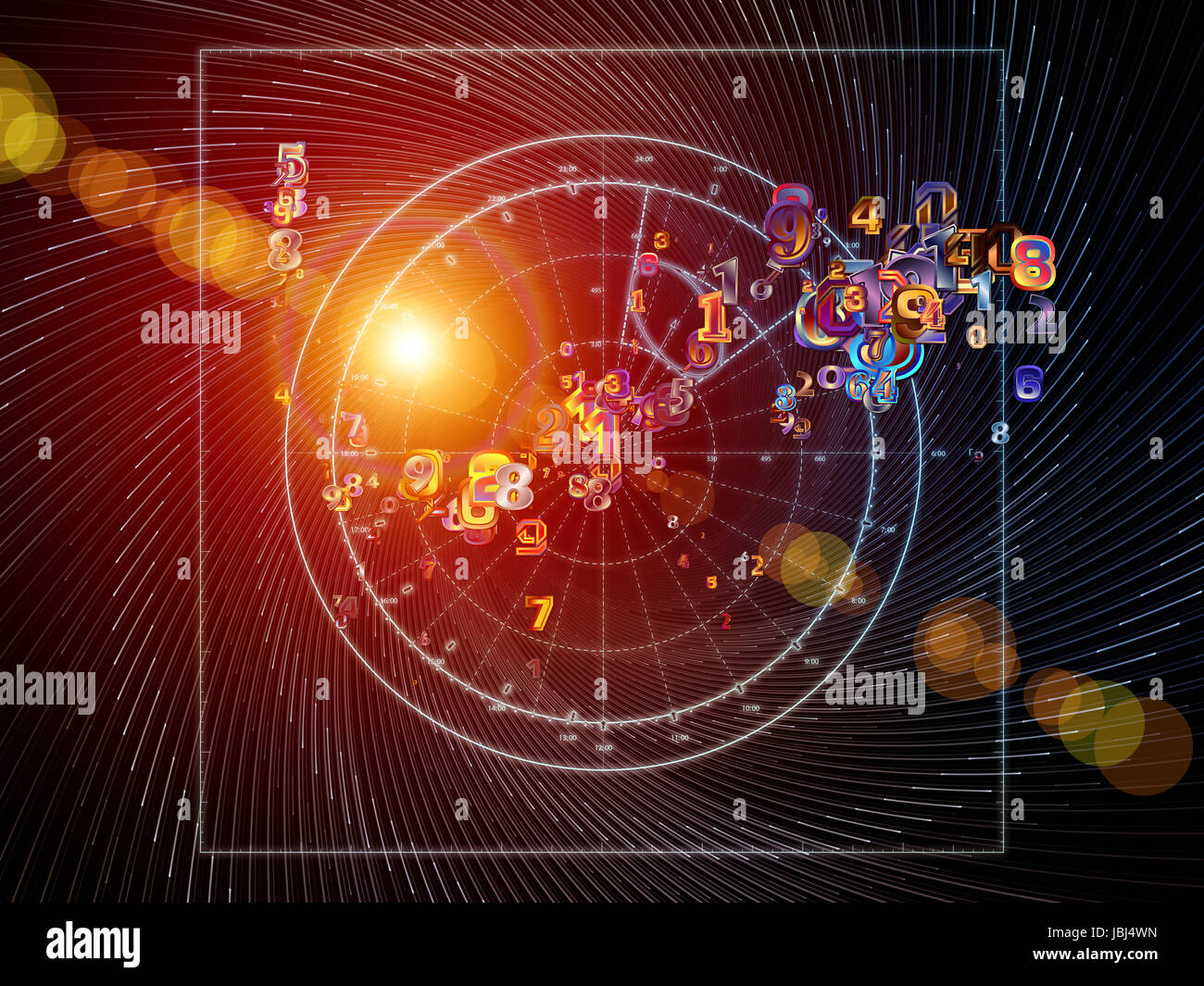 Strange Geometry series. Artistic abstraction composed of line drawing ...