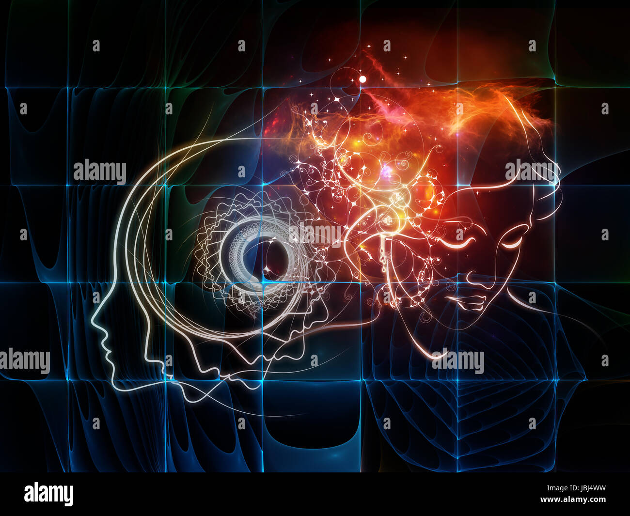 Strange Geometry series. Background composition of line drawing, math ...