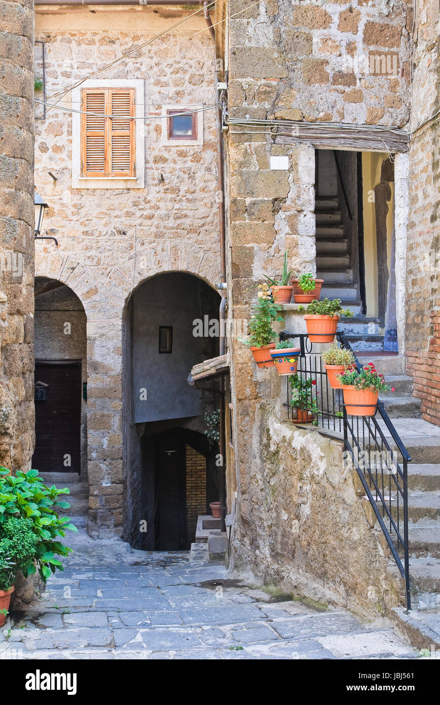 Alleyway. Capranica. Lazio. Italy Stock Photo - Alamy