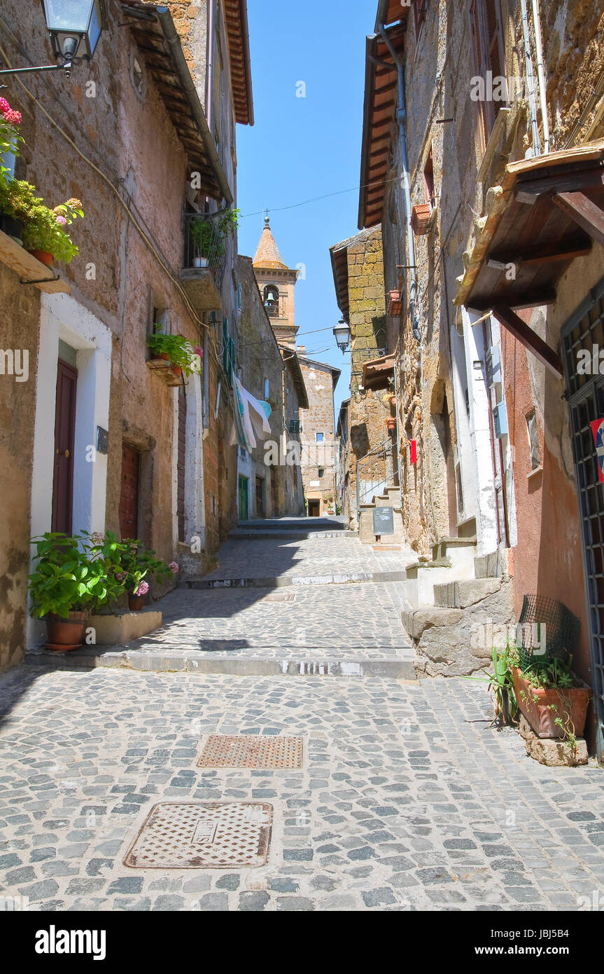 Alleyway. Capranica. Lazio. Italy Stock Photo - Alamy