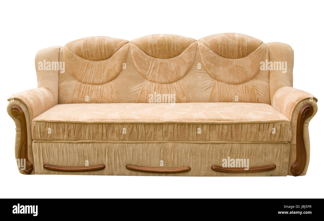 A sofa on a white background Stock Photo - Alamy