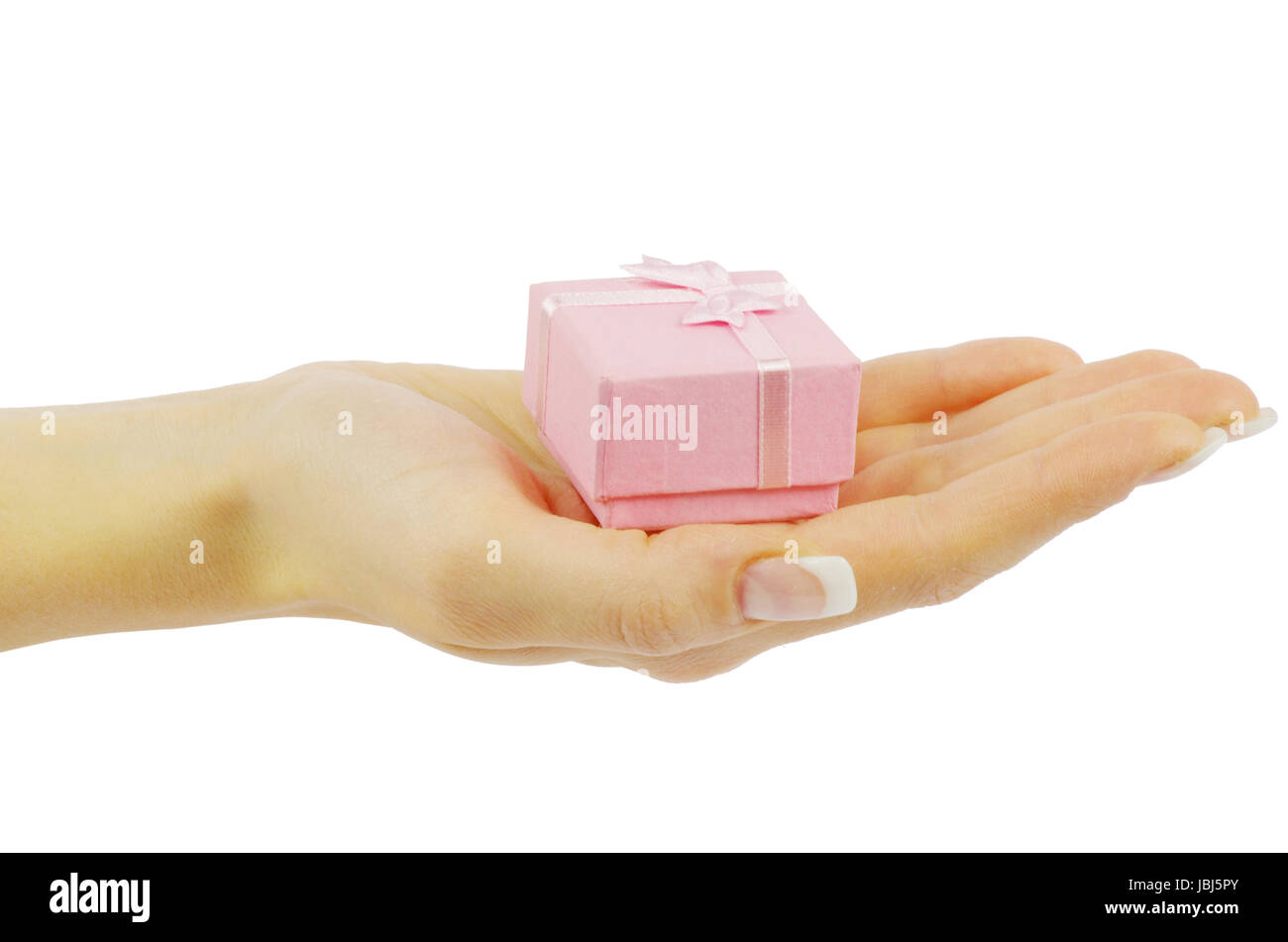 gift in hands isolated on white background Stock Photo - Alamy