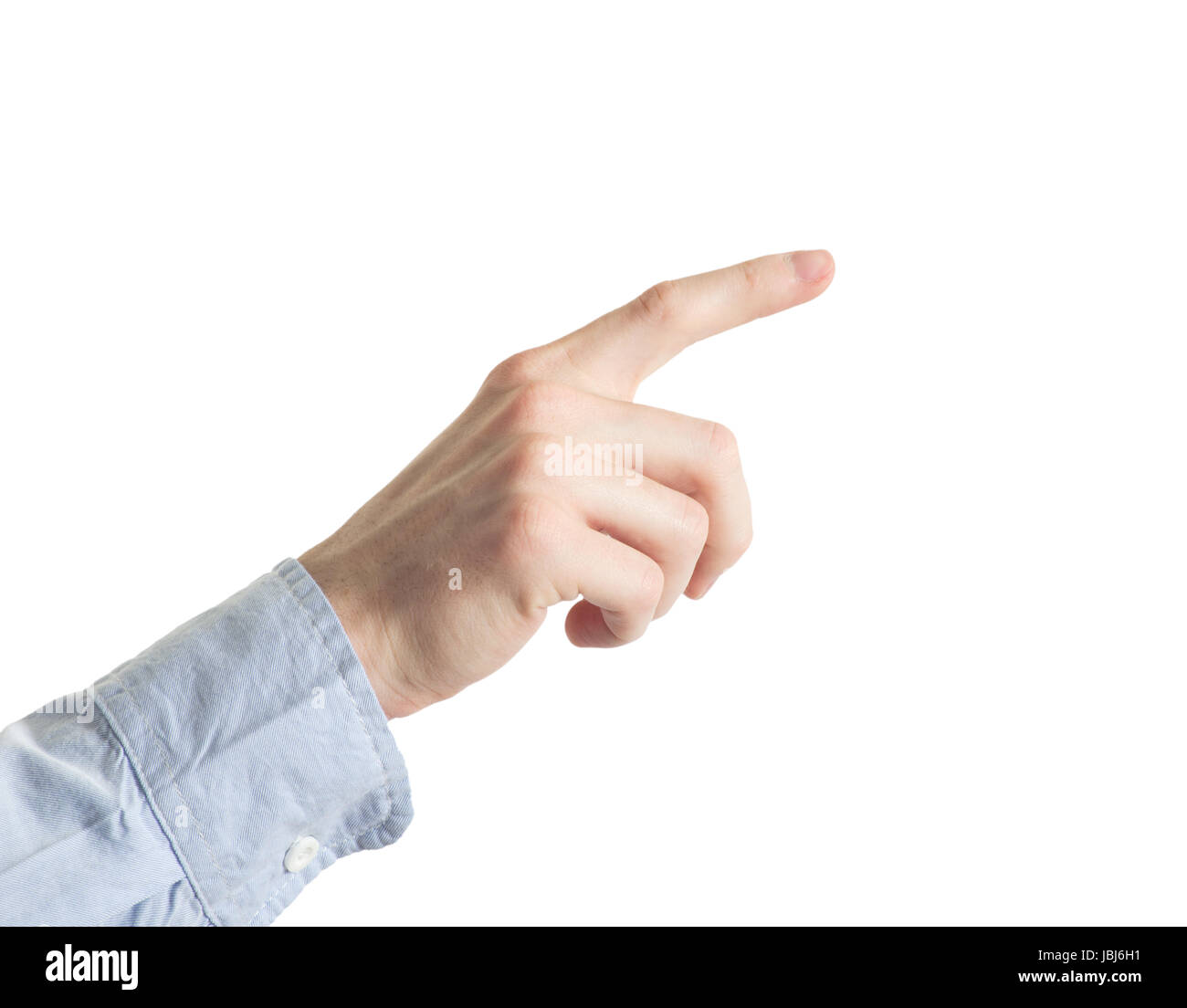 hand touching screen isolated on a white Stock Photo - Alamy