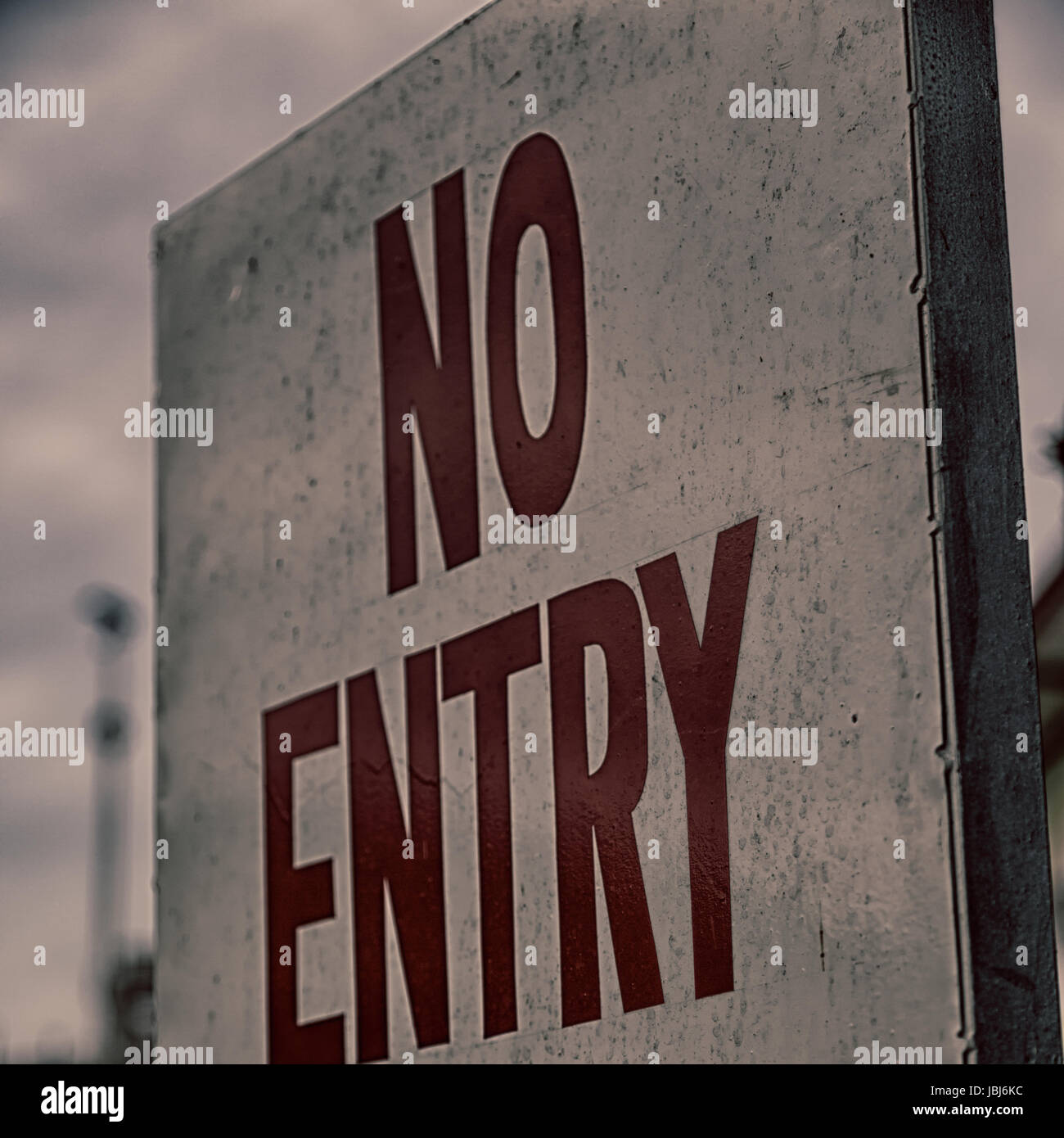in philippines old dirty label of no entry signal concept Stock Photo ...