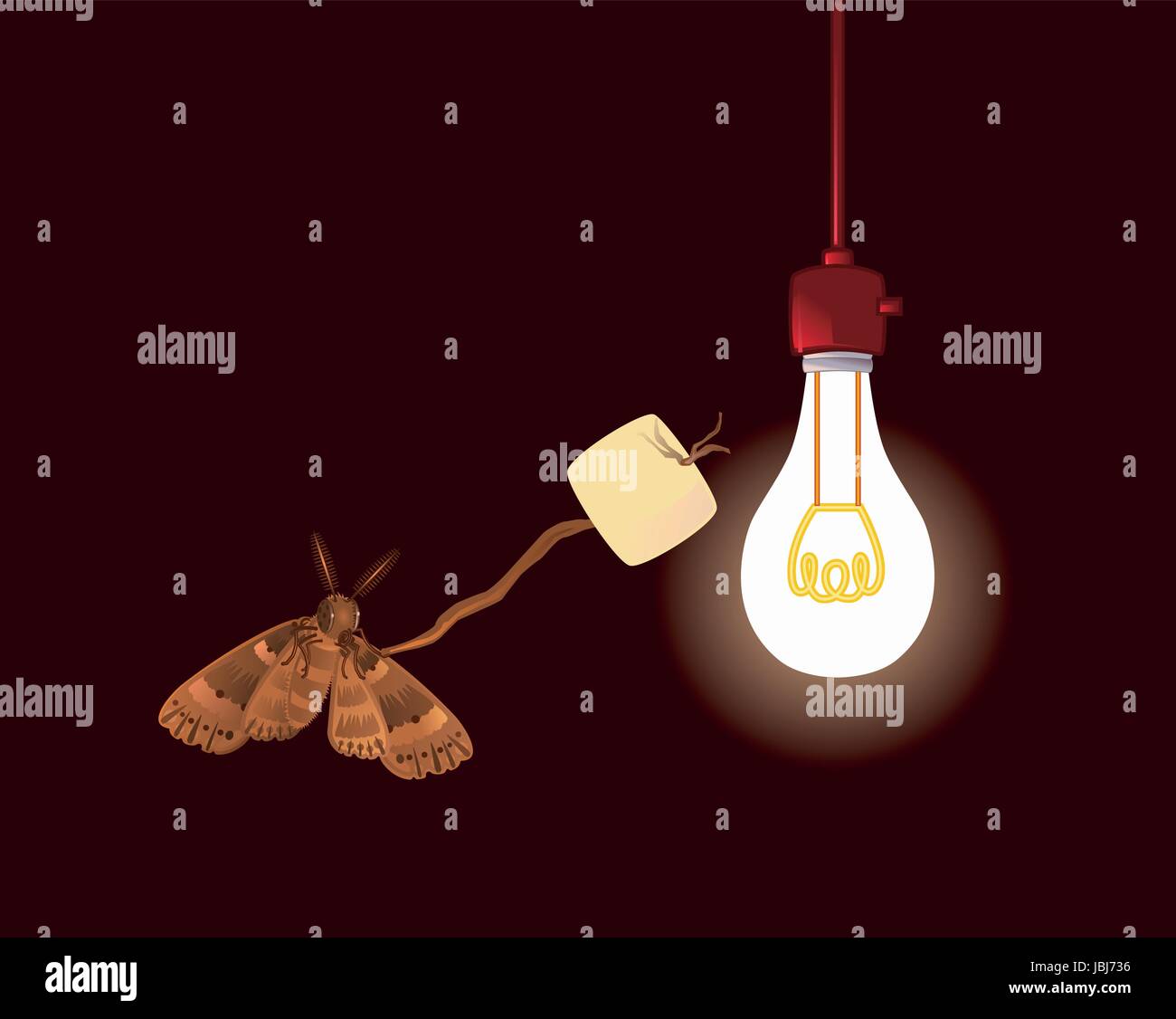 Moth Light Bulb Stock Photos & Moth Light Bulb Stock Images - Alamy
