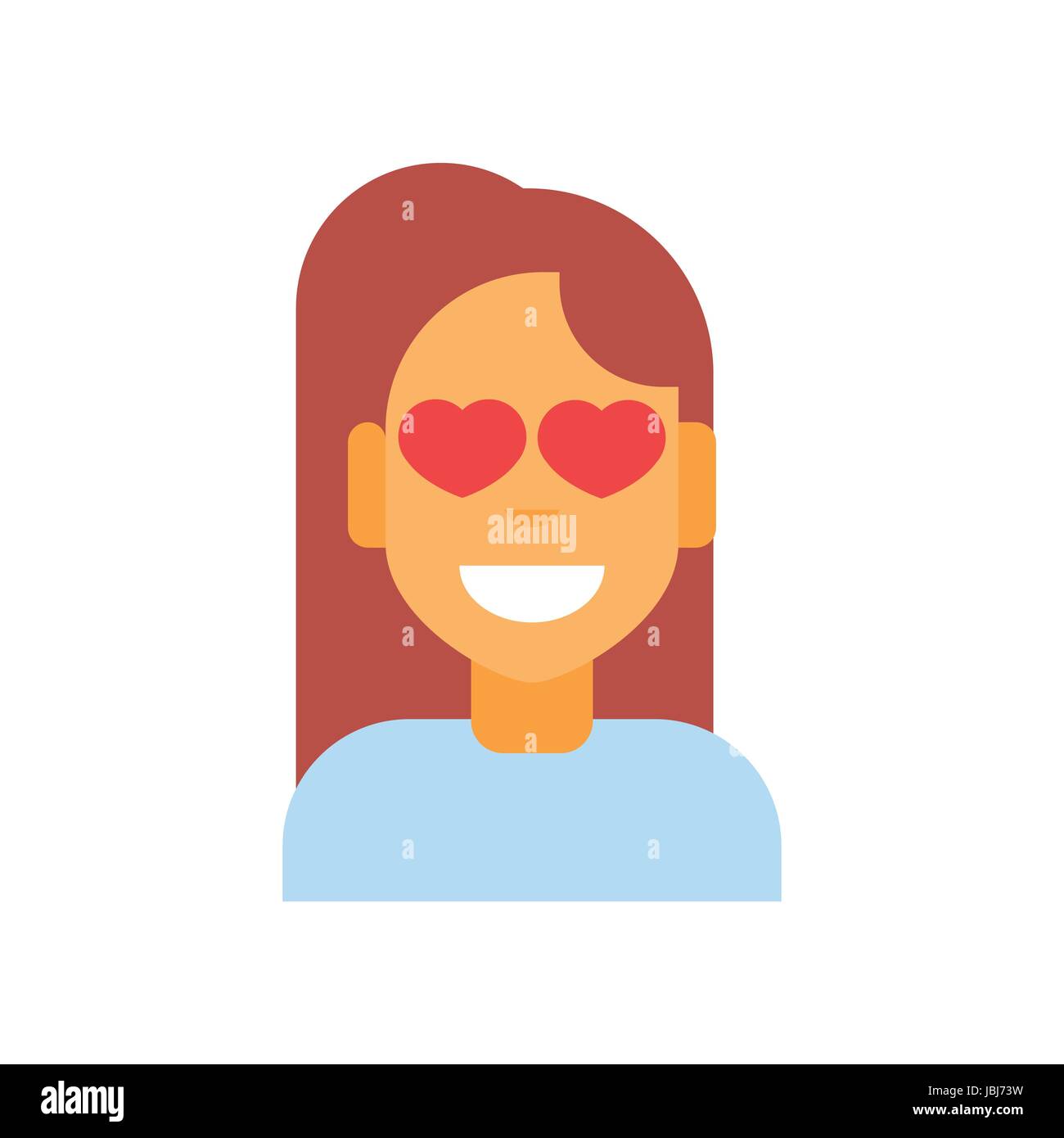 Profile Icon Female Emotion Avatar, Woman Cartoon Portrait Happy ...