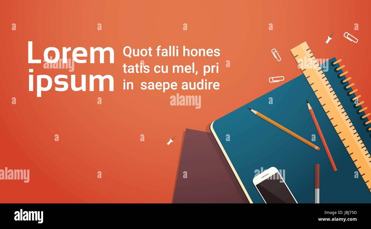 Workplace Desk Documents Papers Folder Office Stuff Top Angle View Copy ...