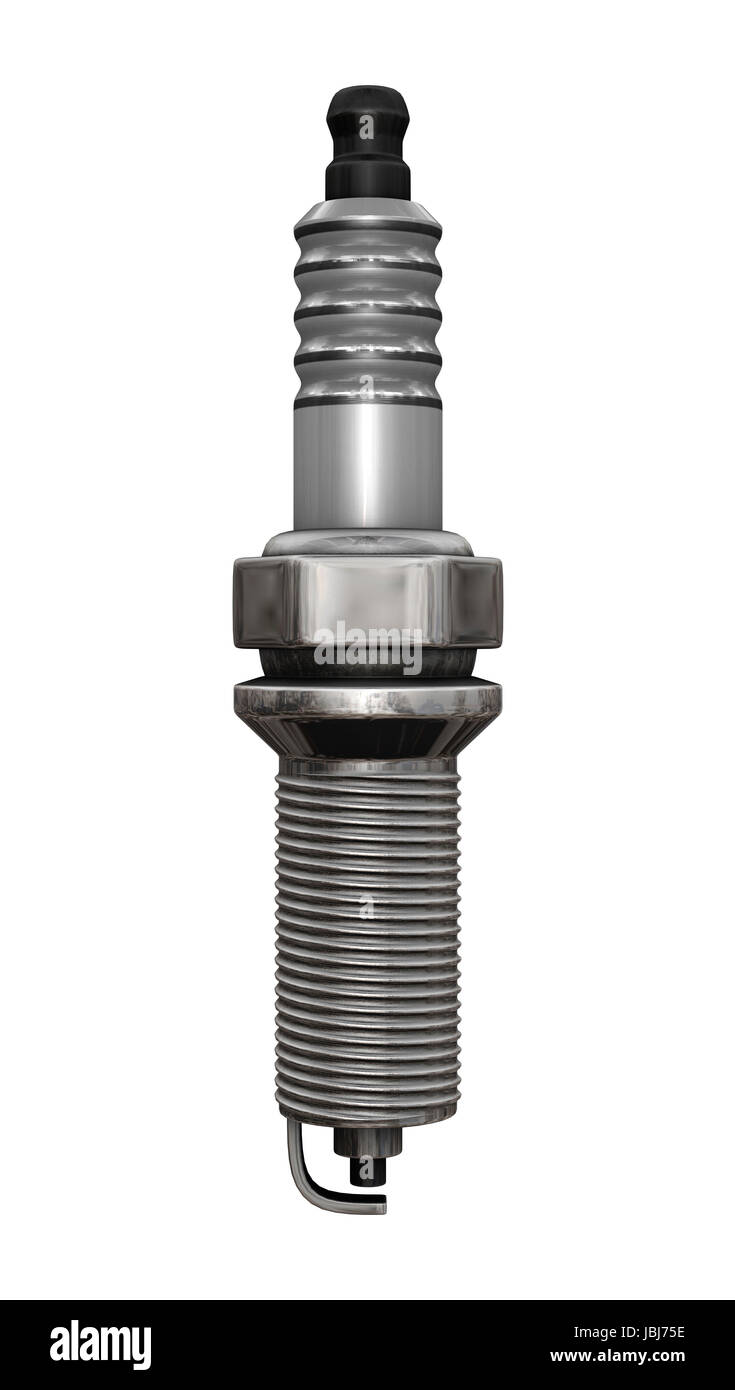 3D digital render of a spark plug isolated on white background Stock ...