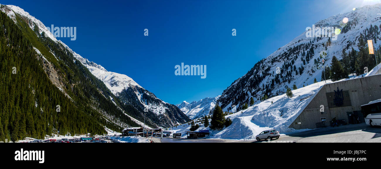 Ski resort of Neustift Stubai glacier Austria Stock Photo - Alamy