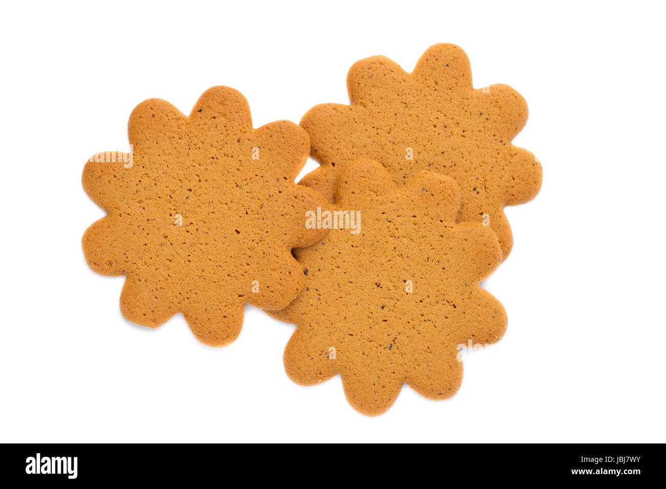 Three classic sun-shaped cookies. Isolate on white Stock Photo - Alamy
