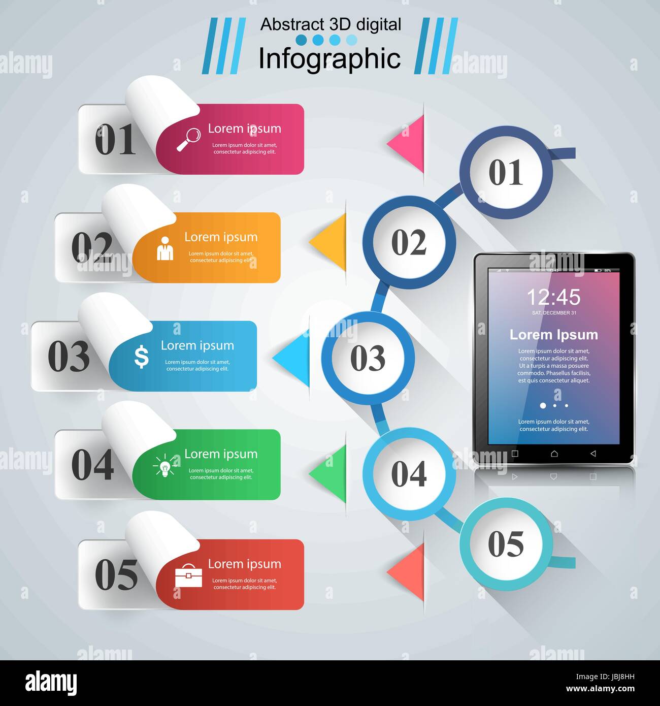 3D infographic. Tablet icon Stock Vector Image & Art - Alamy