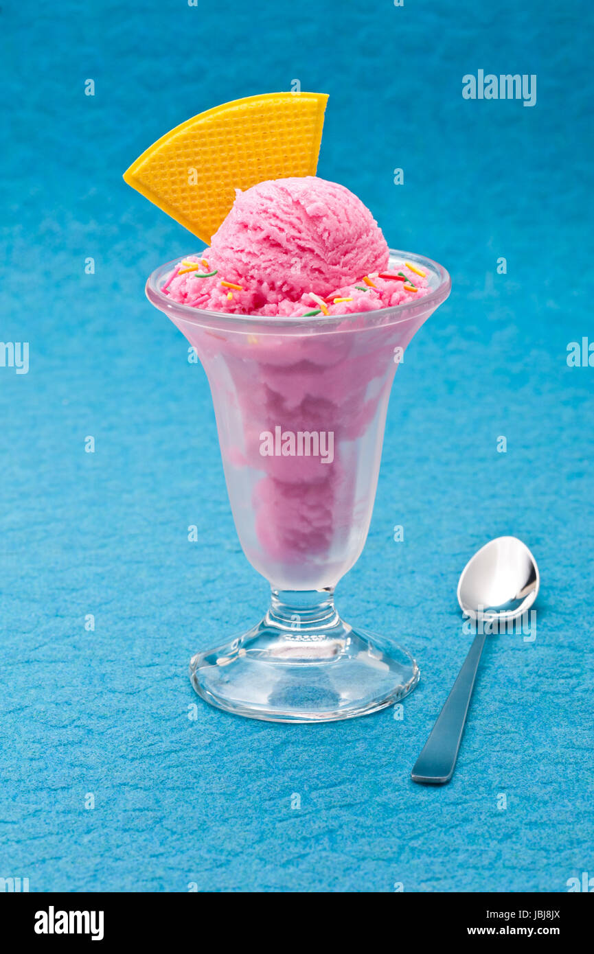 Ice Cream cup isolated over color background Stock Photo - Alamy