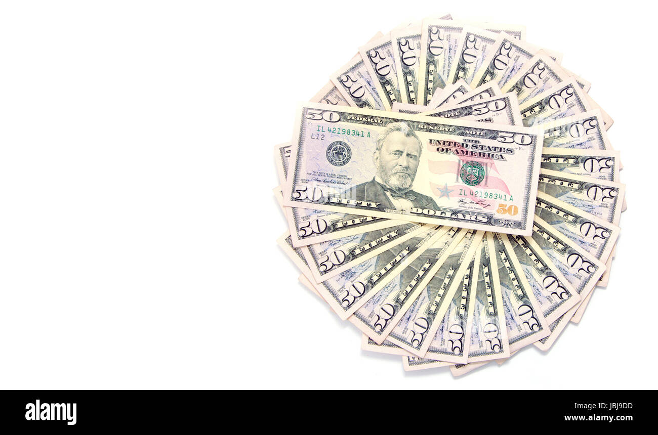 stock of money isolated on white background Stock Photo - Alamy