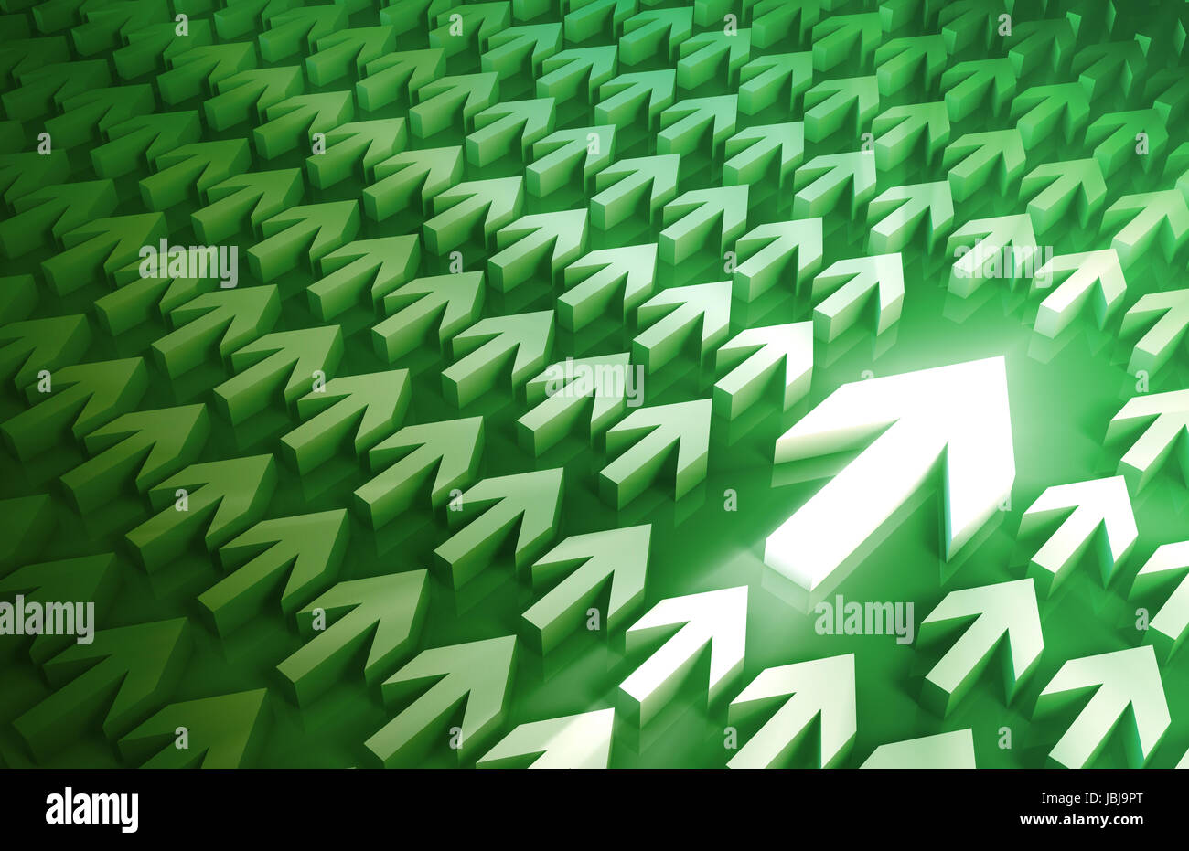 Arrows Abstract Concept with Glowing Large Arrow Stock Photo - Alamy