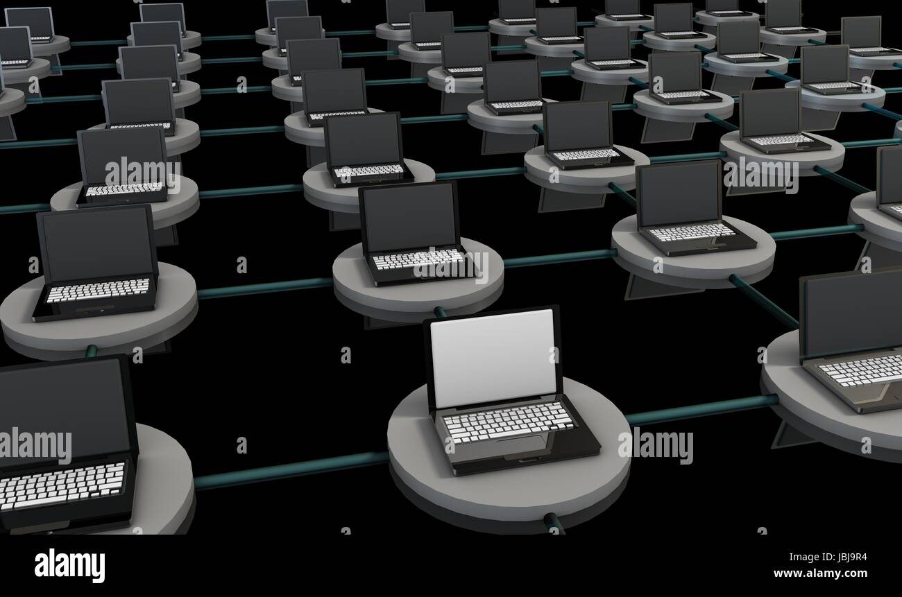 Computer Network and Cloud Computing Servers Art Stock Photo - Alamy