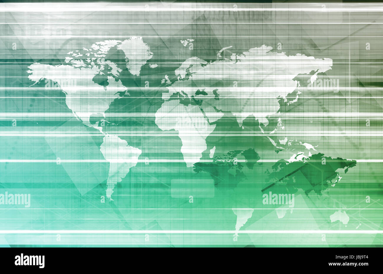 Business Abstract with World Map as Art Stock Photo - Alamy