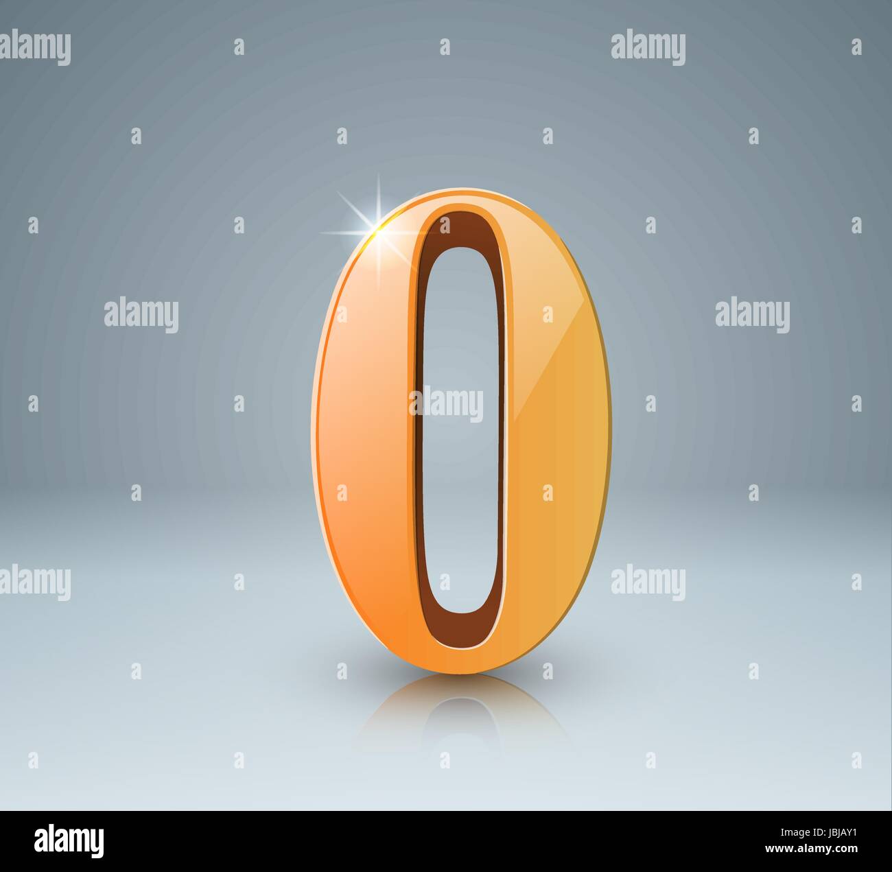 Abstract 3D digital illustration Infographic. Zero icon Stock Vector ...