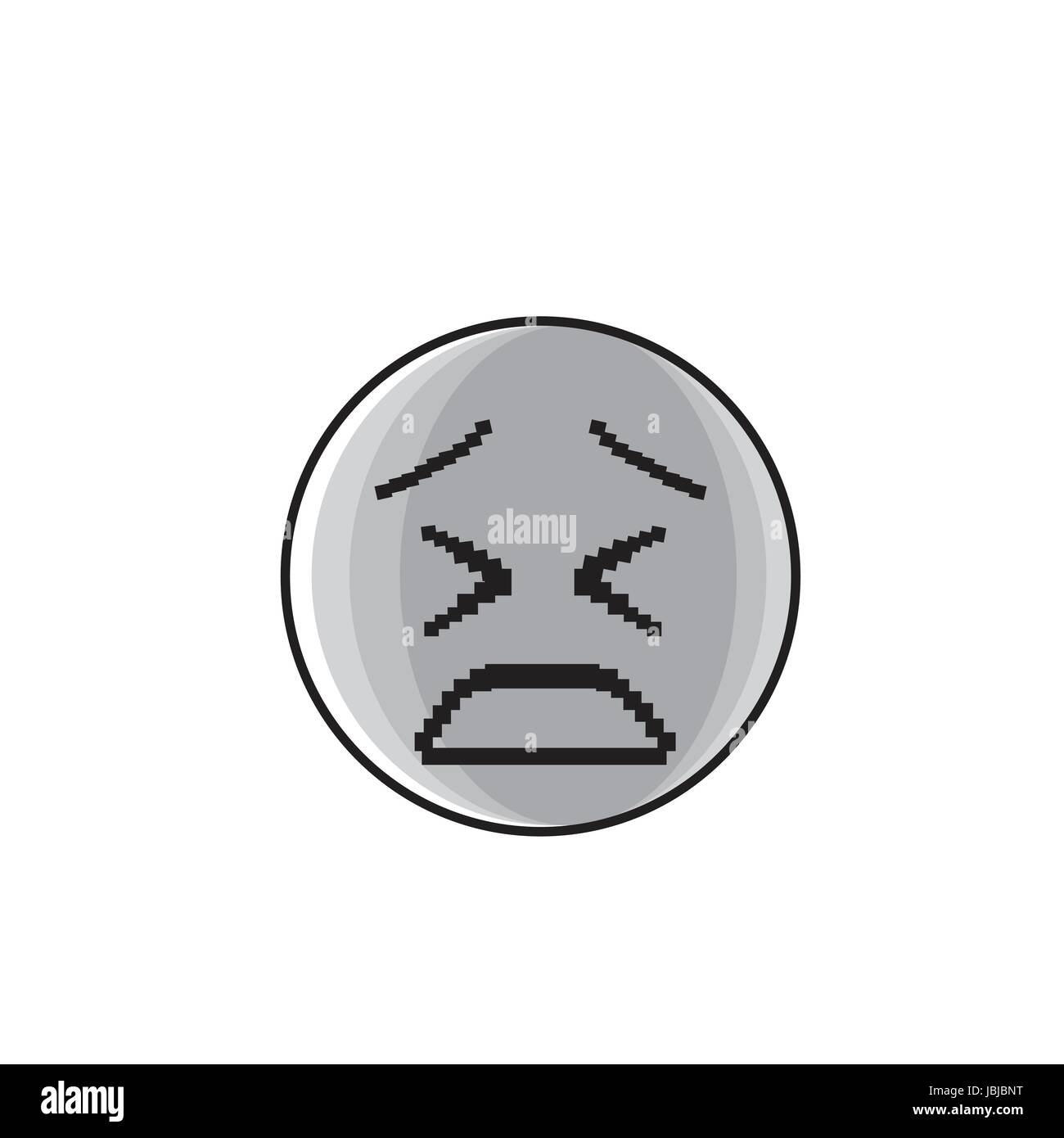 Sad Cartoon Face Negative People Emotion Icon Stock Vector Image & Art ...