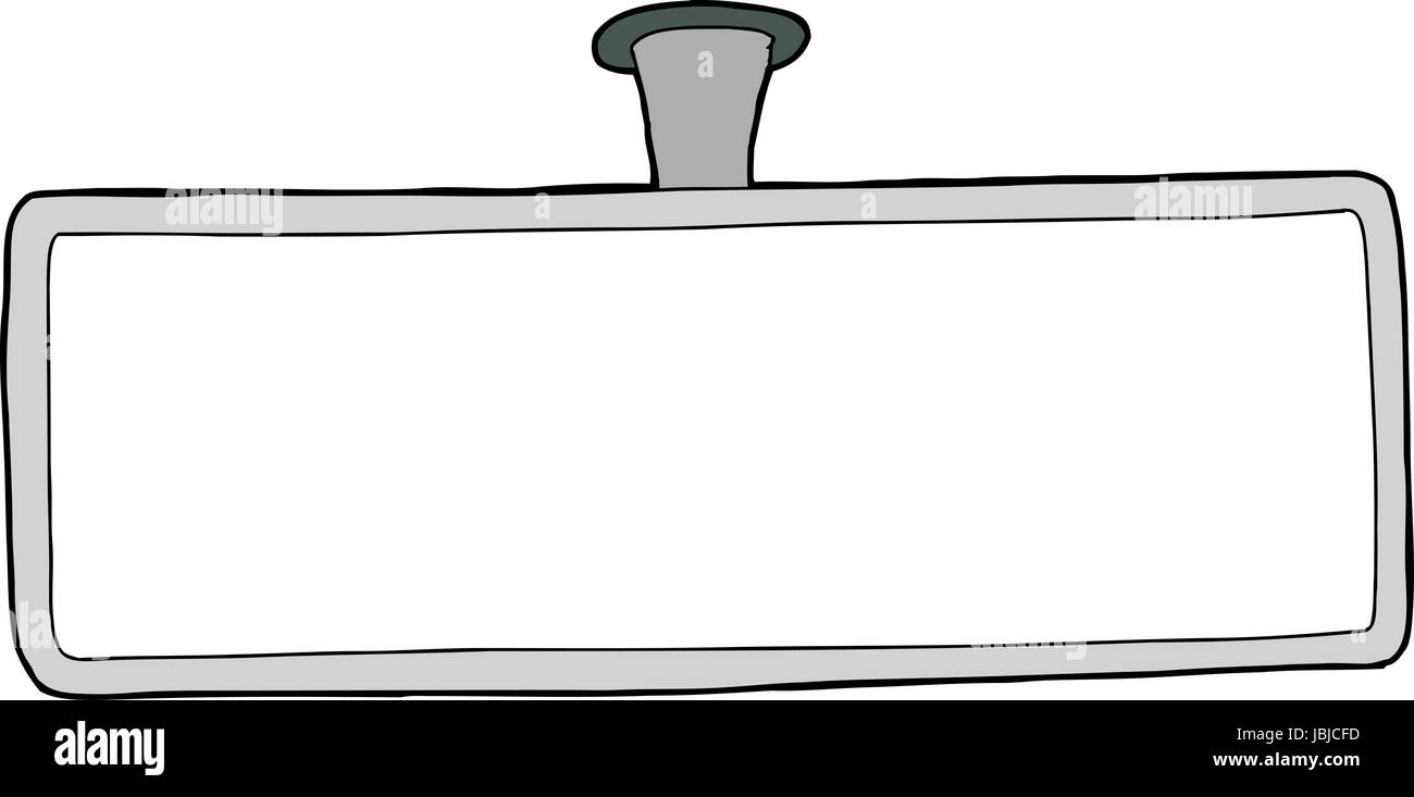 Blank vehicle rear view mirror on isolated background Stock Photo - Alamy