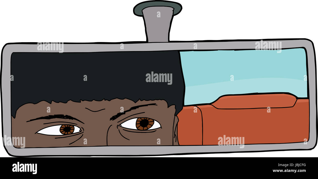 Indian male driver looking in rear view mirror Stock Photo - Alamy