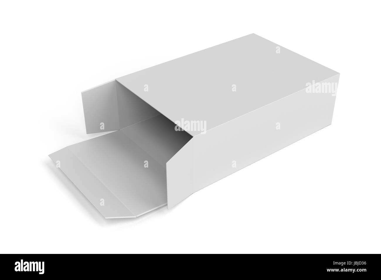 Small white cardboard box on white background Stock Photo - Alamy