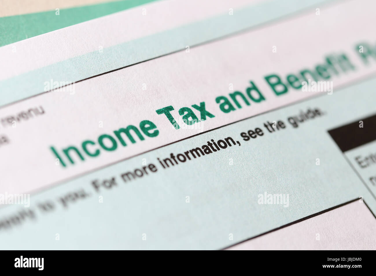 Income tax form Stock Photo - Alamy