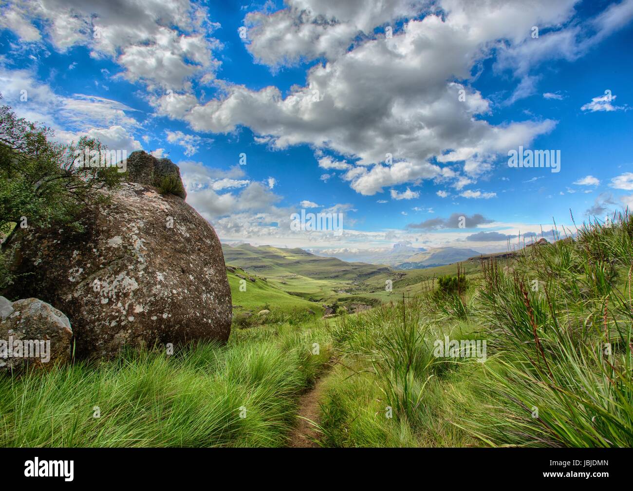 Rock formations of the Drakensberge at the Mkhomazi Wilderness area in ...