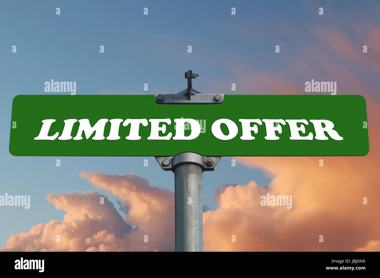Limited offer road sign Stock Photo - Alamy