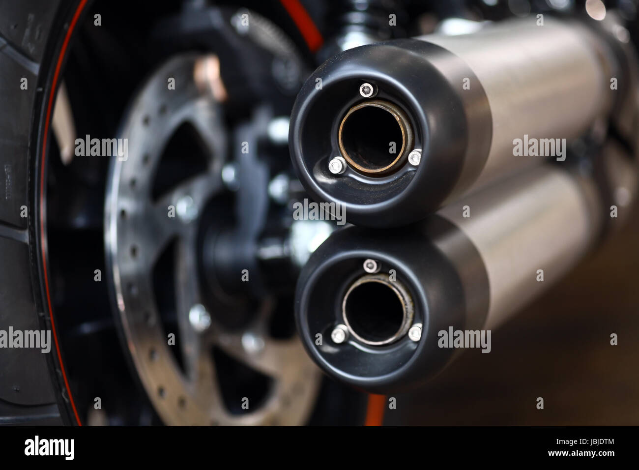 Double Exhaust Pipes Motorcycle High Resolution Stock Photography and ...