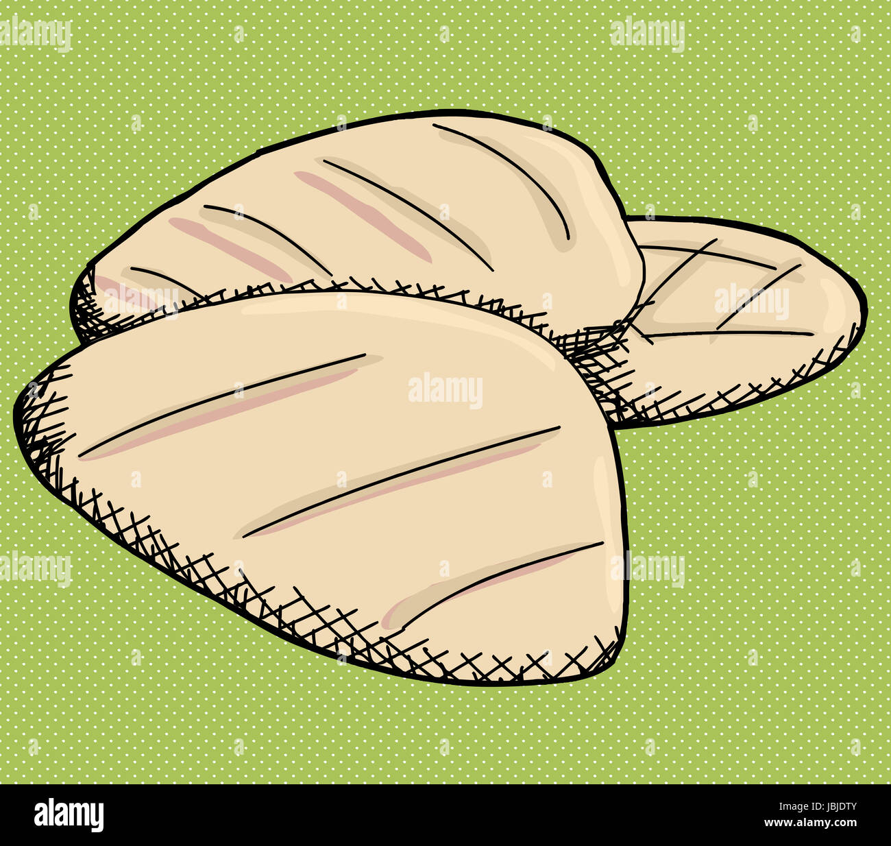 Sketch of skinless pieces of chicken on green background Stock Photo ...