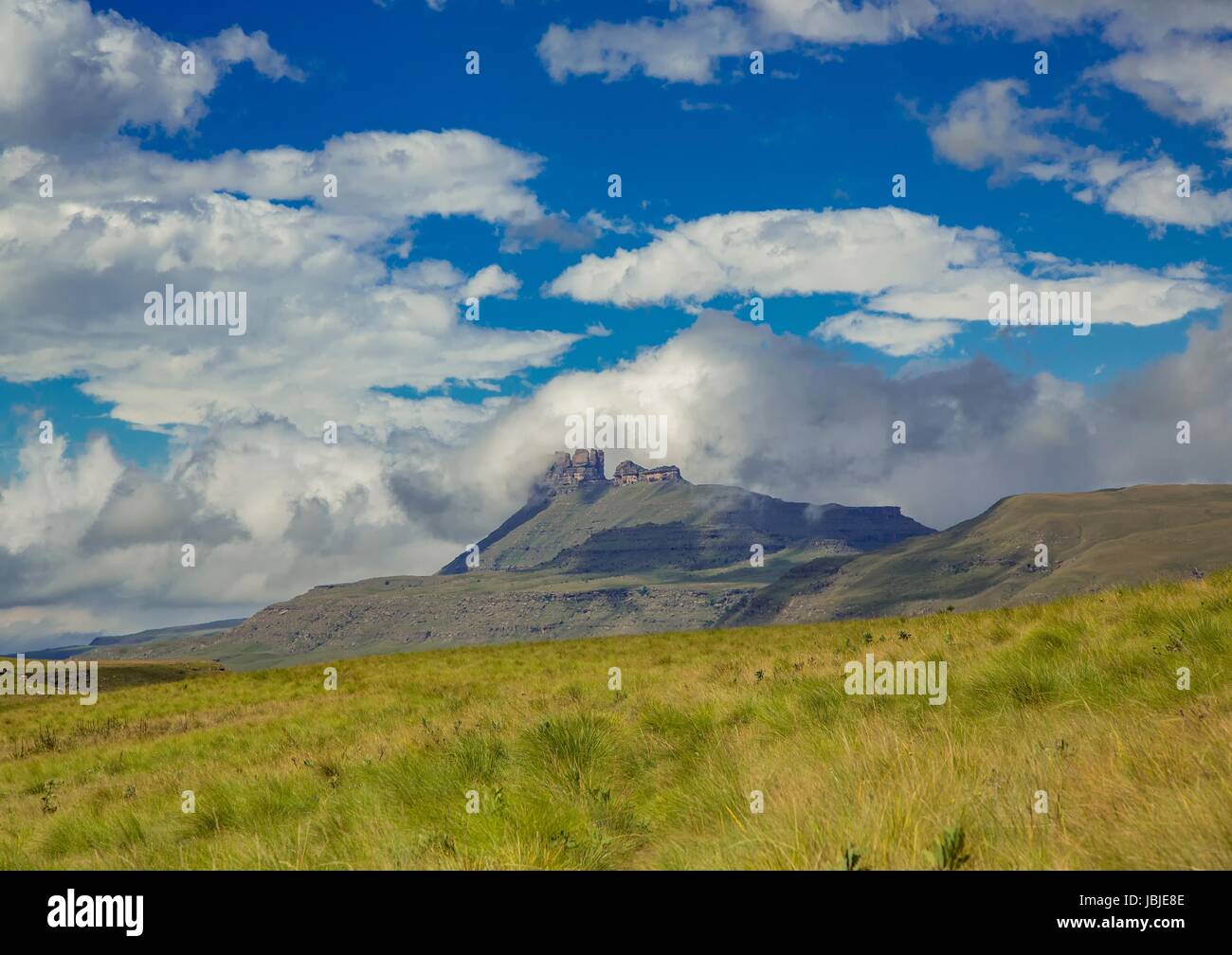 Landscape of the Drakensberge at the Mkhomazi Wilderness area in South ...