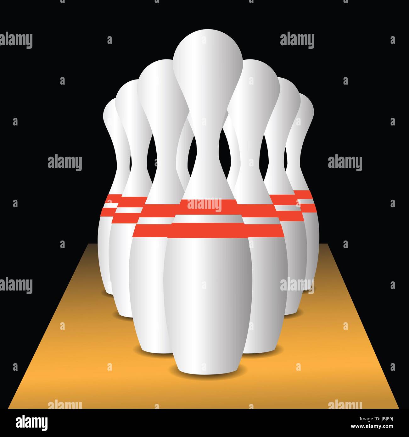 colorful illustration with bowling pins for your design Stock Photo - Alamy