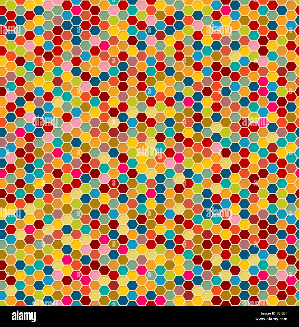 Hexagon tiles seamless pattern, retro background design Stock Photo - Alamy