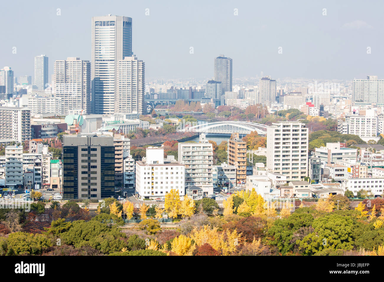 Osaka skyline and skyscraper building Japan Stock Photo - Alamy