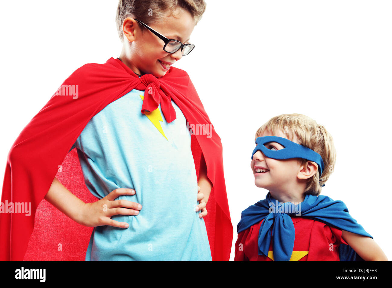 Two superheroes are ready to save the world Stock Photo - Alamy