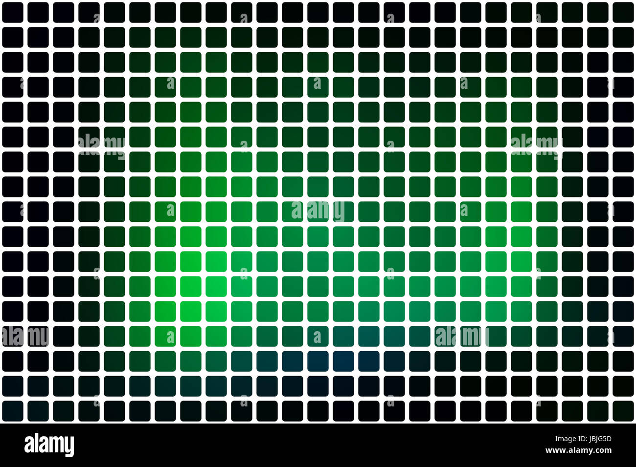 Glowing neon green abstract mosaic background with rounded corners ...