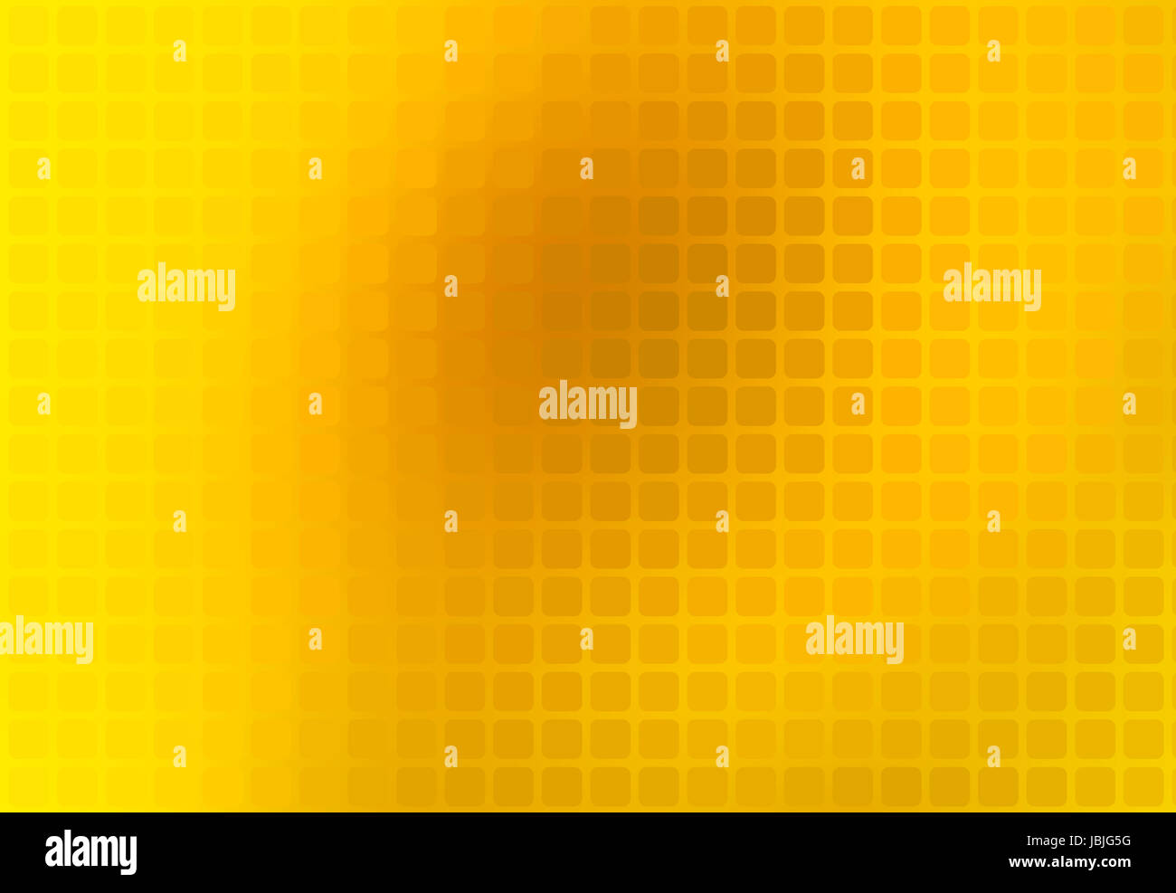 Bright golden yellow abstract rounded corners square tiles mosaic over ...