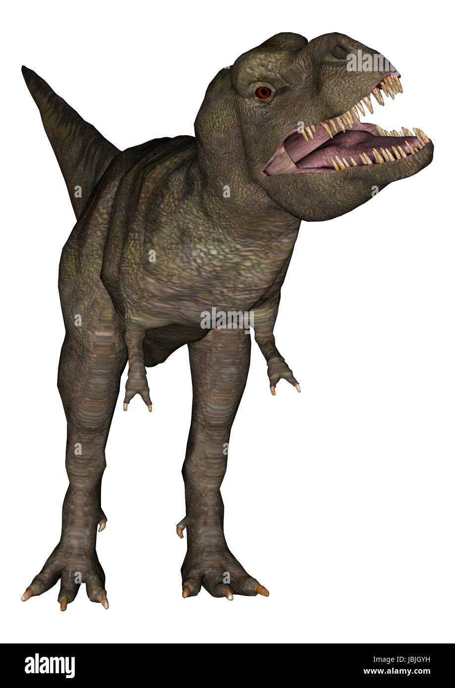 3D digital render of a Tyrannosaurus Rex isolated on white background ...