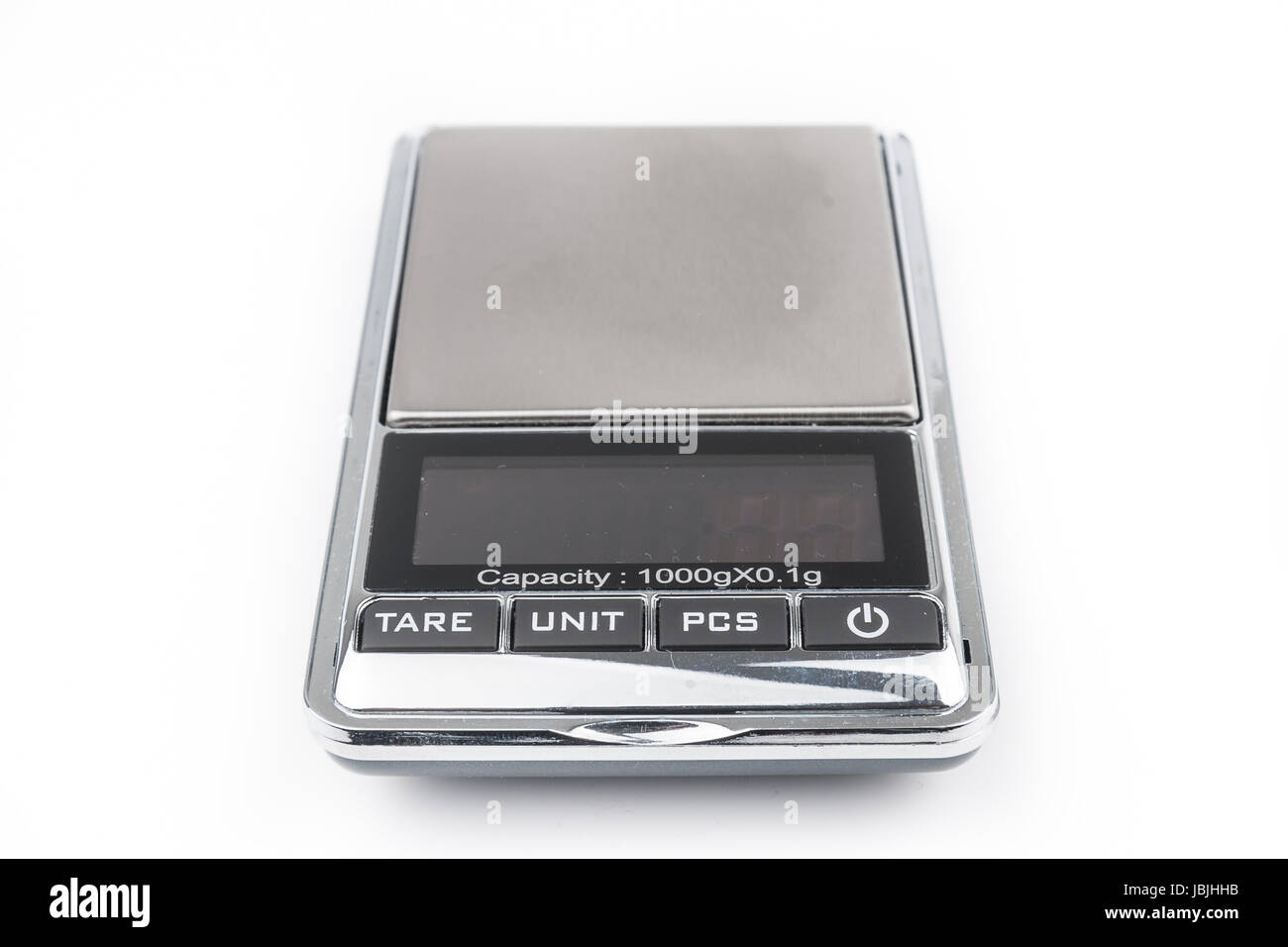 Digital scales isolated on white background Stock Photo - Alamy