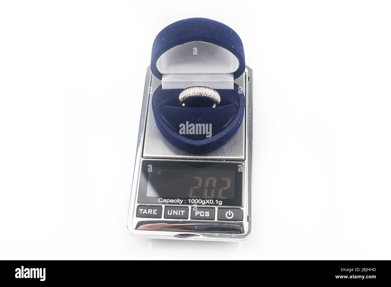 Digital scales isolated on white background Stock Photo - Alamy