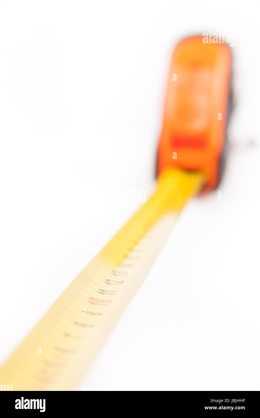 Tape measure isolated on white background Stock Photo - Alamy