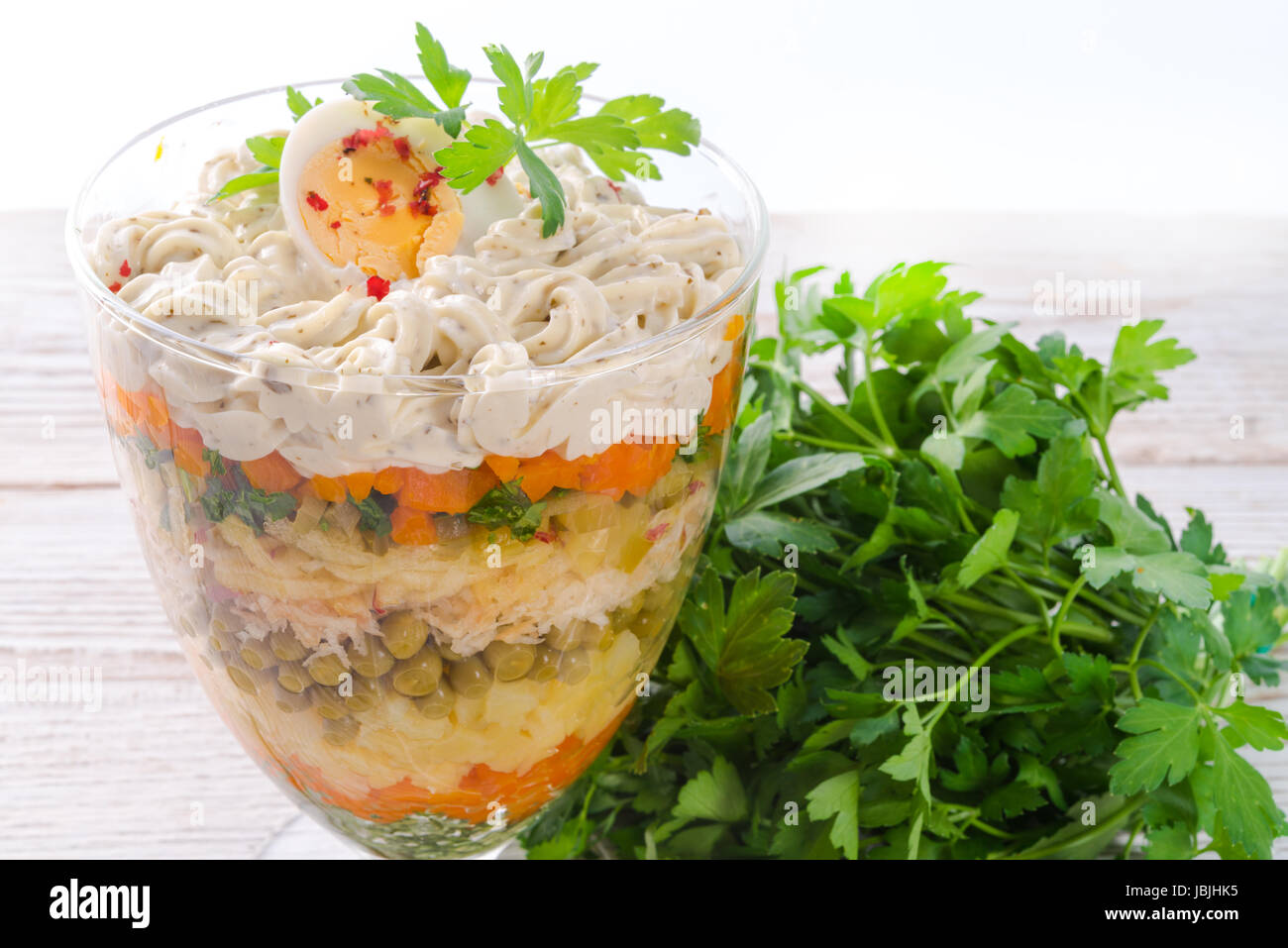 Polish vegetable salad Stock Photo - Alamy