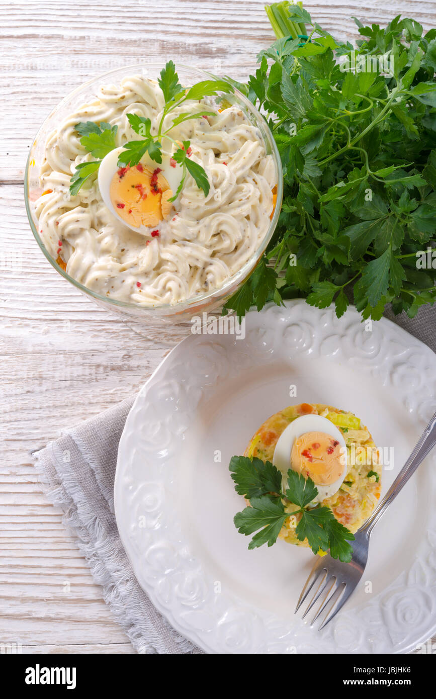 Polish vegetable salad Stock Photo - Alamy