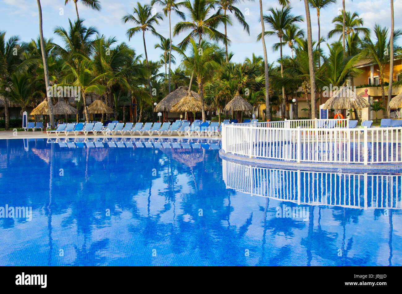 Beautiful swimming pool in caribbean Stock Photo - Alamy