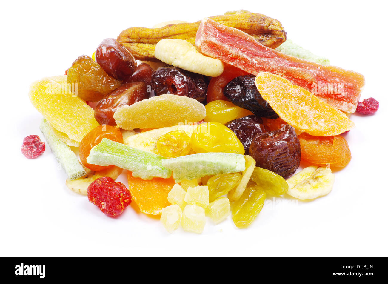 dried fruits collection on white Stock Photo - Alamy