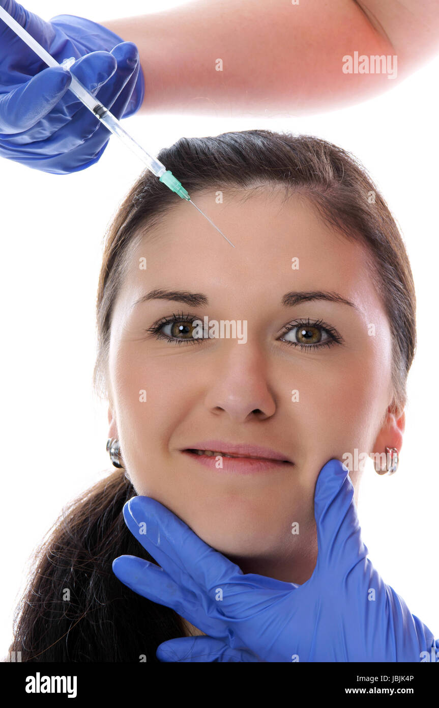 woman get a botox injection Stock Photo - Alamy