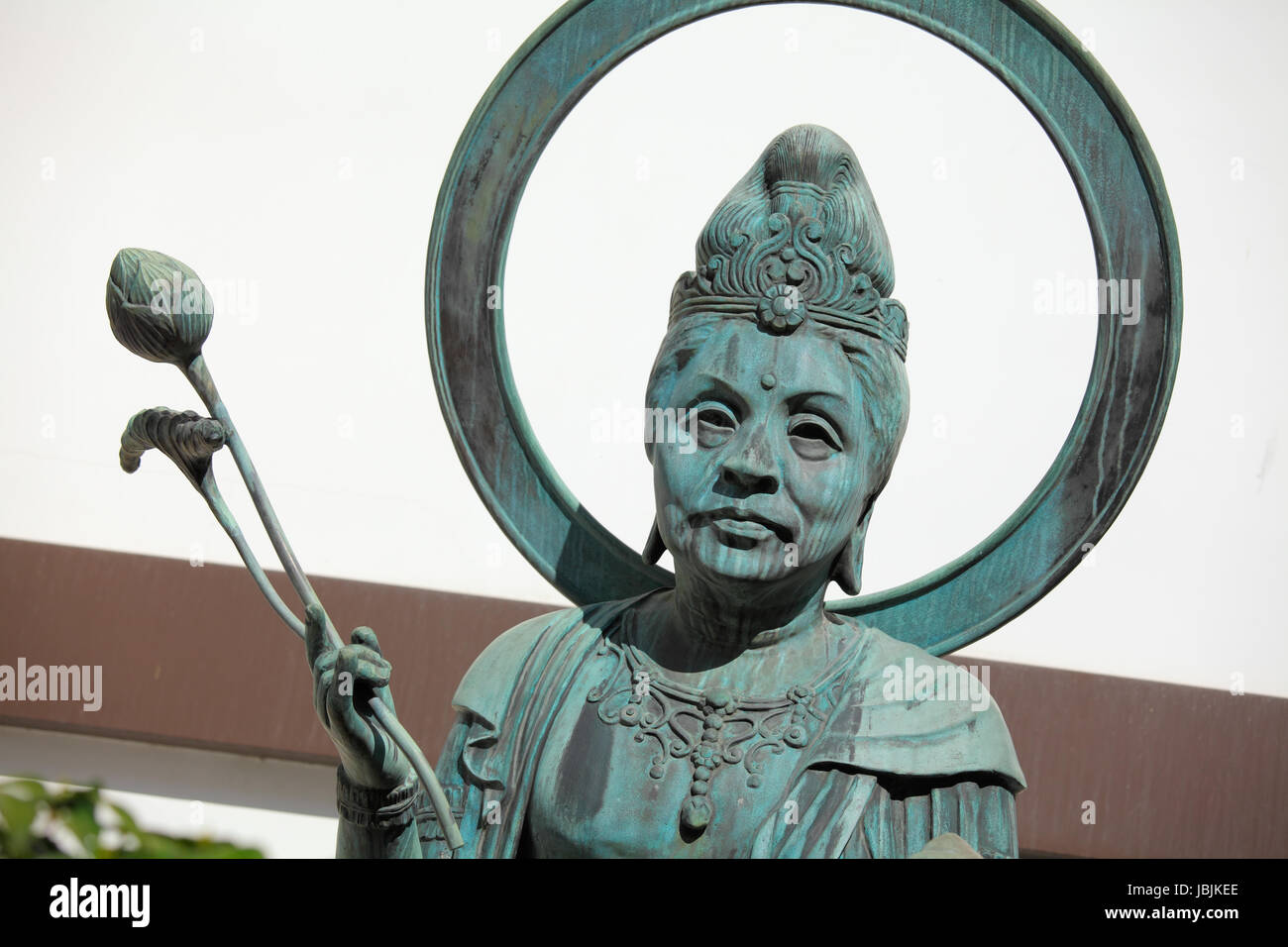 Japanese temple bronze statue Stock Photo - Alamy