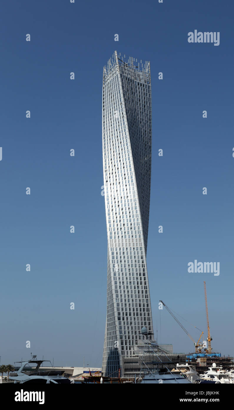 Cayan Tower, or Infinity Tower in Dubai Marina, United Arab Emirates ...